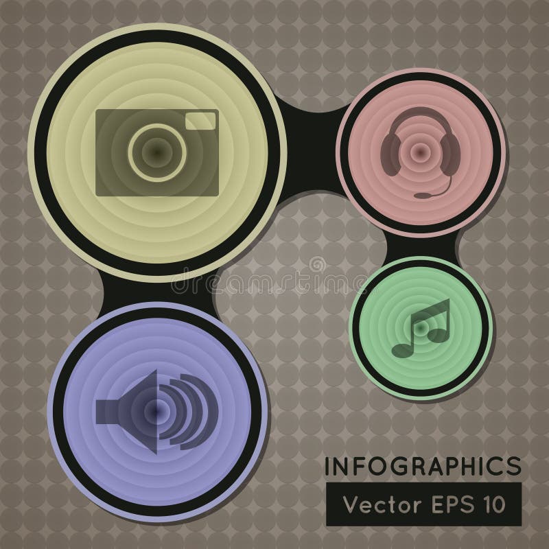 Infographics Web Design. Modern Round Template. Ve Stock Vector ...