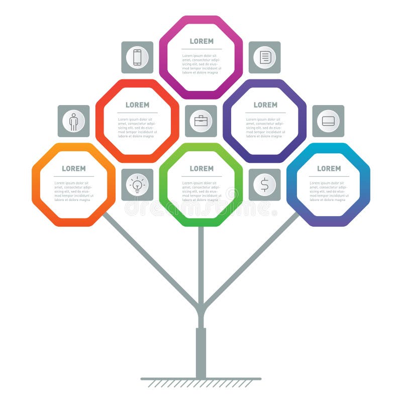 Infographie Futuriste De 6 Composants. Structure Pyramidale. Pyramide ...