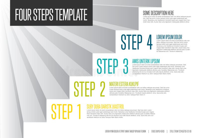 Infogrpahic Steps Diagram Template Stock Vector - Illustration of ...
