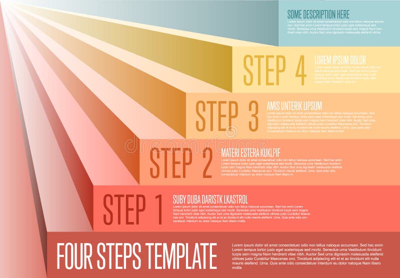 Infogrpahic Steps Diagram Template Stock Vector - Illustration of ...