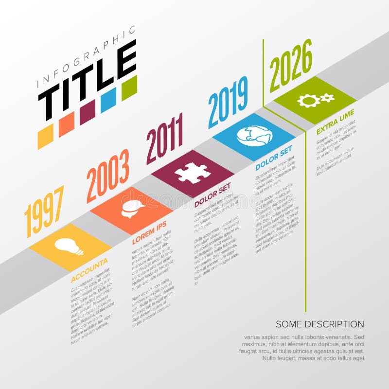 Infogrpahic Timeline Template on the Edge Stock Vector - Illustration ...