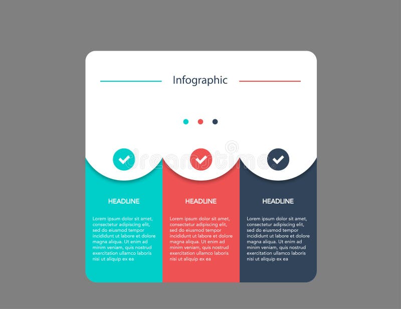 Inforgaphic Template in Flat Design. Diagram in 3 Steps. Editable ...