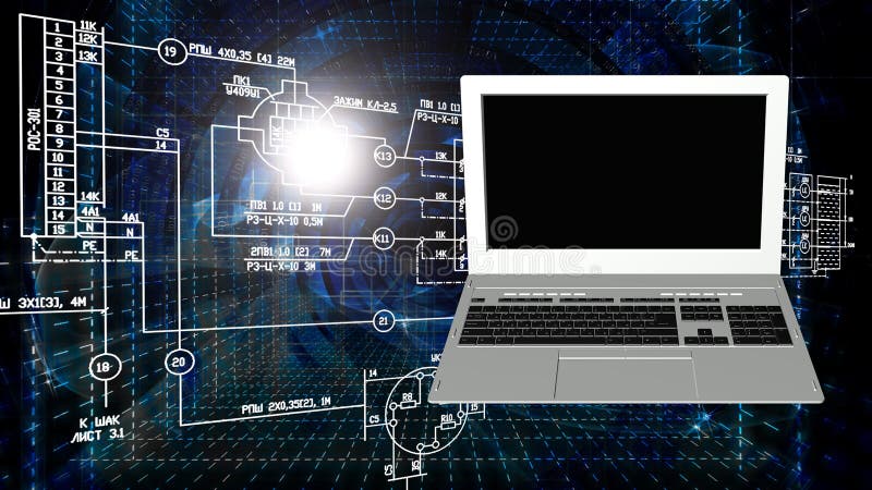 Informática industrial stock de ilustración. Ilustración de ...