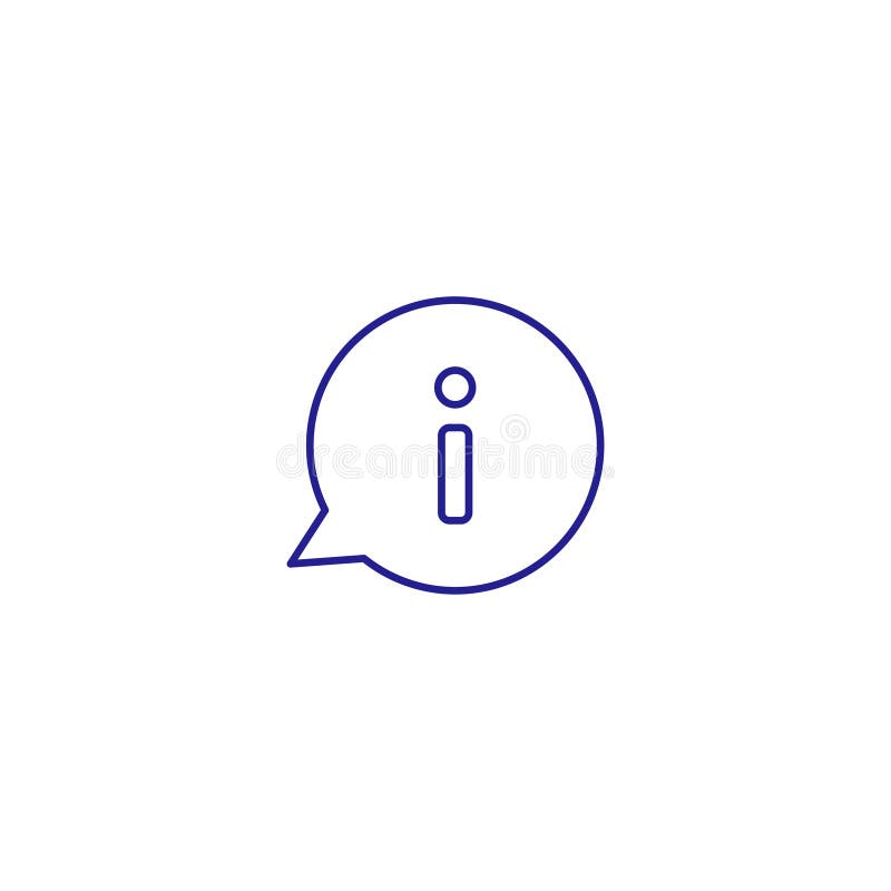 Inform Answer Info Line Icon. Helpdesk Bubble Speech Stock Vector ...