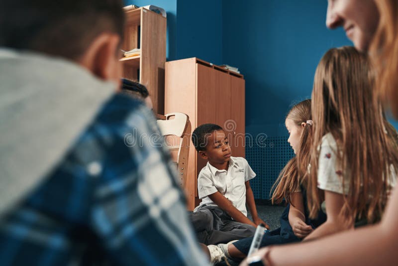 Informal Lessons are Suitable for the Elementary School Stock Image ...