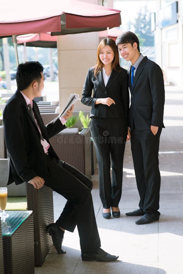 Informal meeting stock photo. Image of business, graph - 64902408