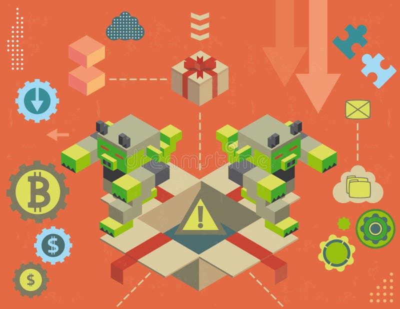 Informatic Virus Inside Gift Box Stock Vector - Illustration of fraud ...