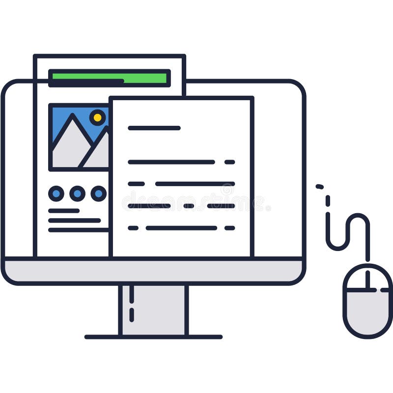 Informatics Online School Class Icon Flat Vector Stock Vector ...