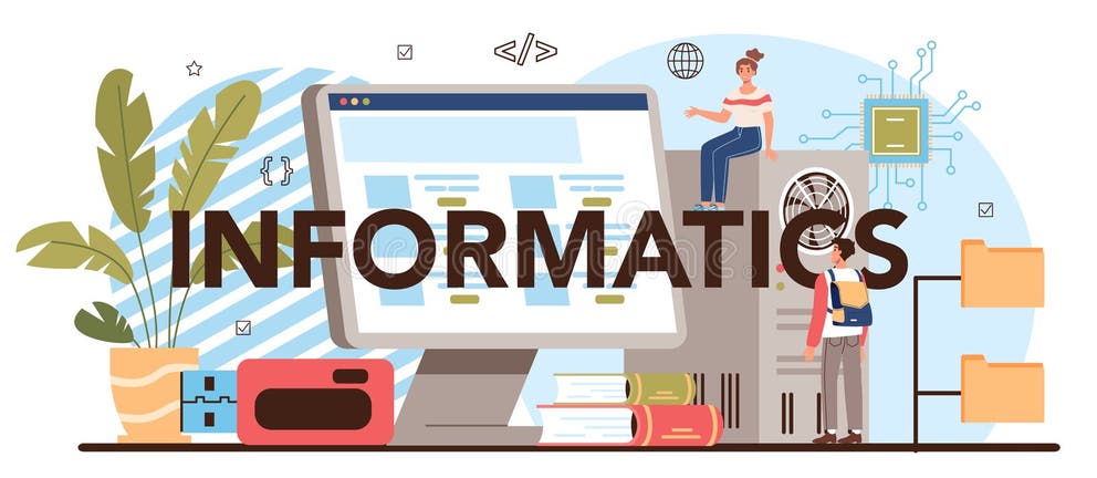 Informatics Typographic Header. it Education, Student Write Software ...