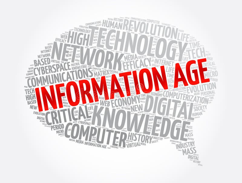 Information Age Message Bubble Word Cloud Collage, Concept Background ...