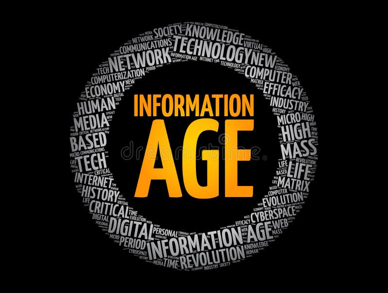 Information Age Word Cloud Collage, Concept Background Stock ...