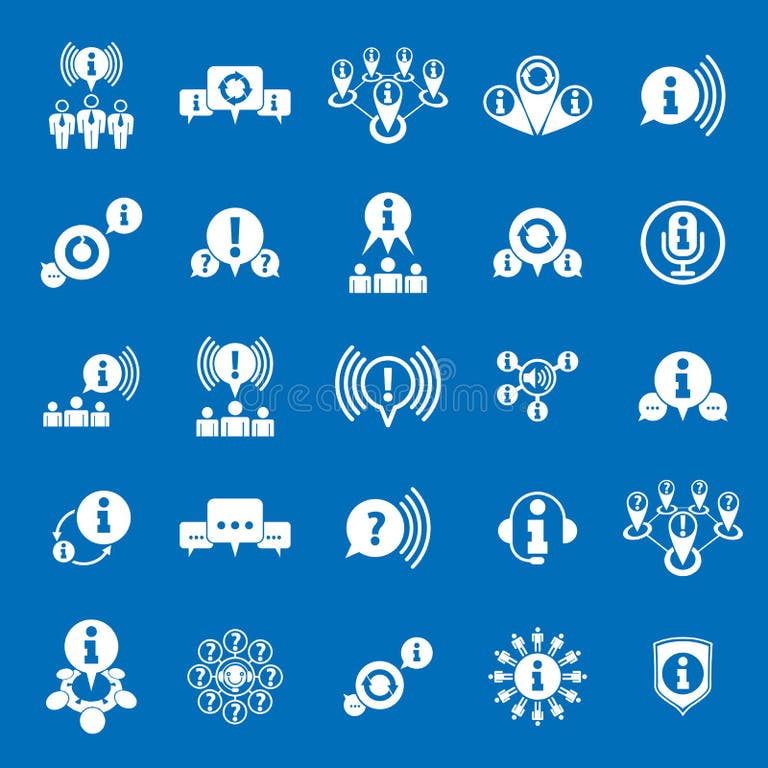 Information Analyzing Collecting and Exchange Theme Icon Set, an Stock ...
