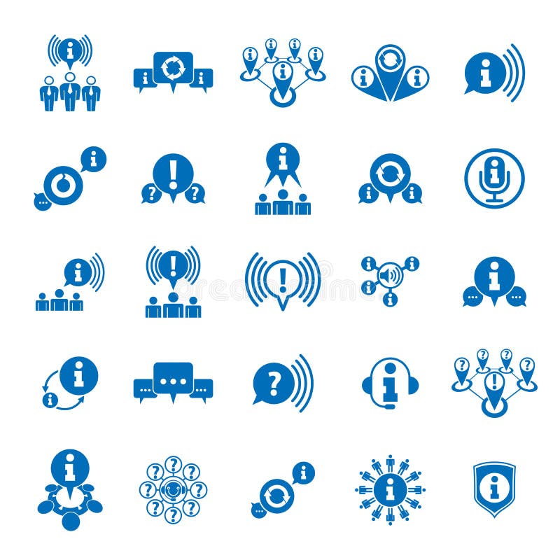 Information Analyzing Collecting and Exchange Theme Icon Set, an Stock ...