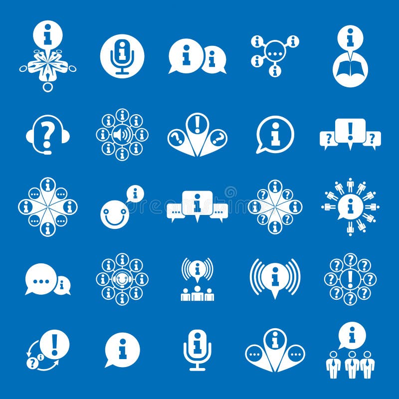 Information Analyzing Collecting and Exchange Theme Icon Set, an Stock ...