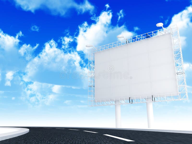 Information Banner and Road Stock Illustration - Illustration of ...