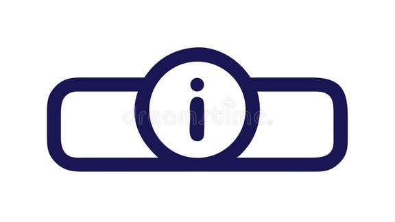 Information Bar Icon, I Symbol Rectangle Vector, Vector Design ...