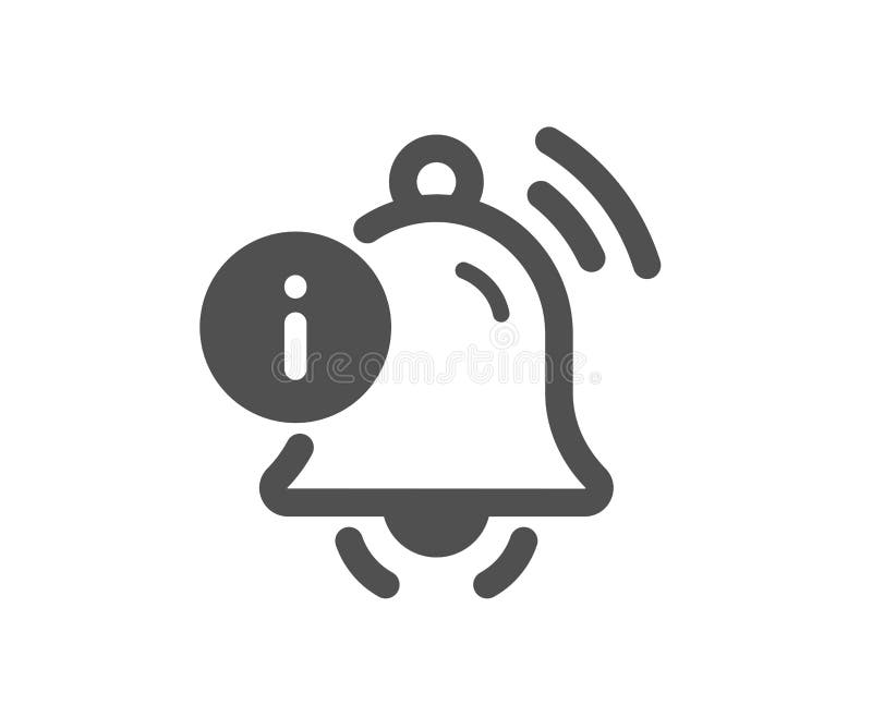 Information Bell Icon. Alarm Reminder Info Sign. Vector Stock Vector ...