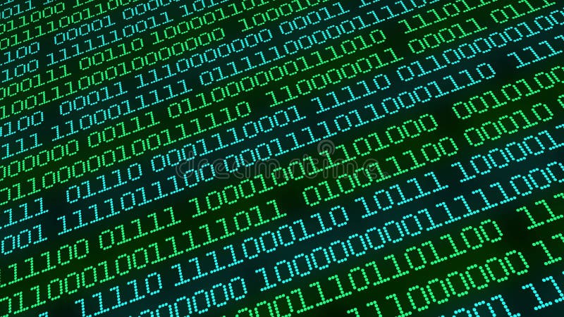 Binary Code Matrix Background With Red Digits Moving On Screen Algorithm Binary Data Code