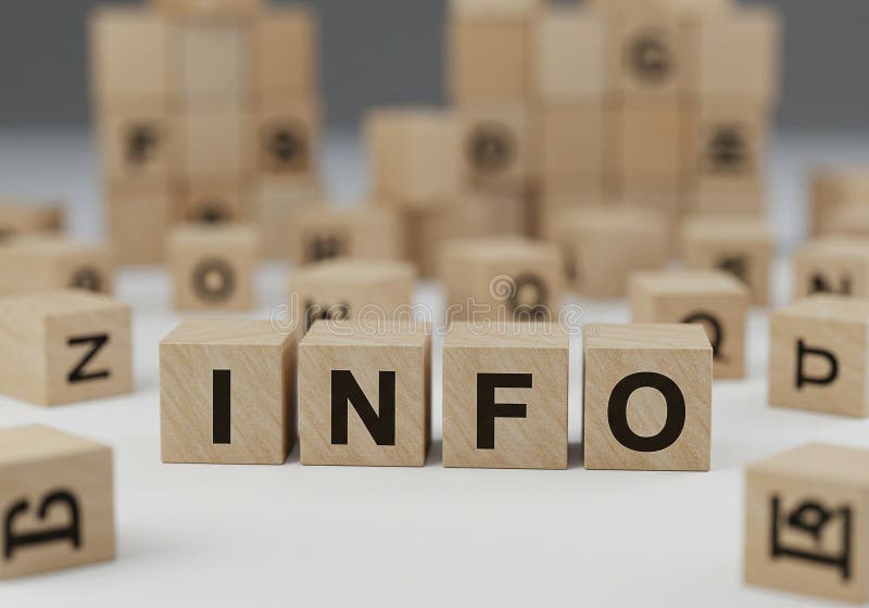 Information Blocks Wooden Cubes Letters Alphabet Concept Data Knowledge ...