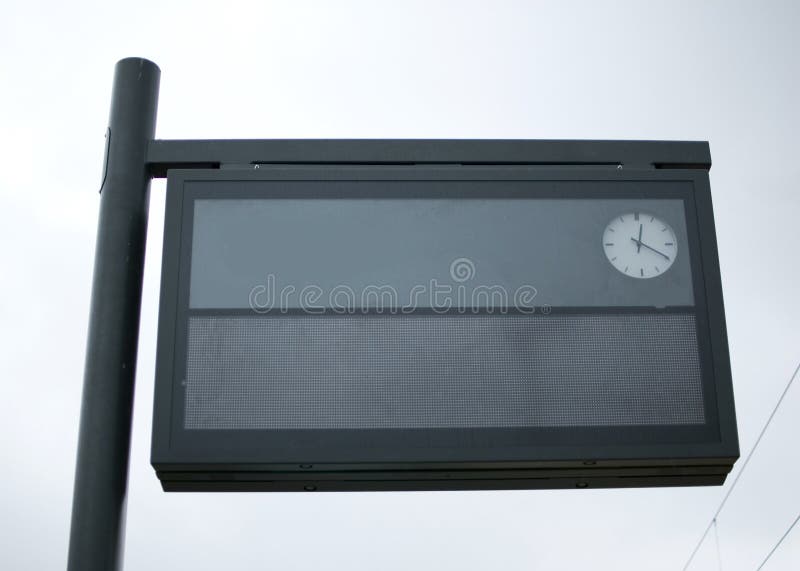 Information Board on Bus Station. Stock Image - Image of placard ...