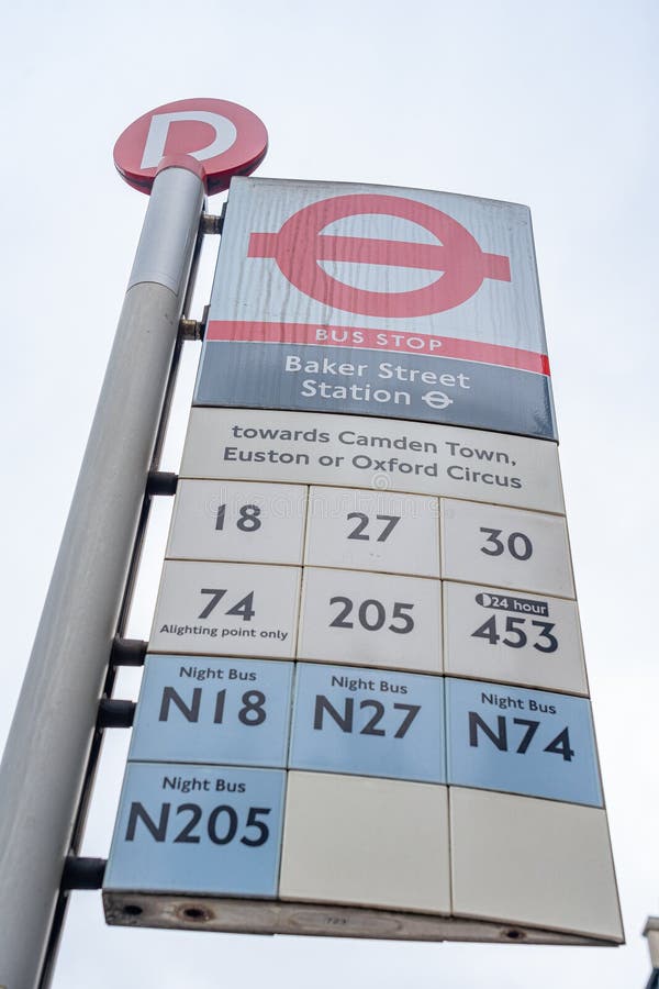 Information Board about the Different Routes that Stop at this Bus ...