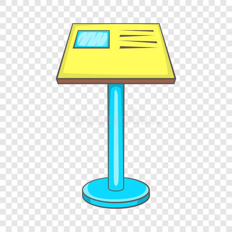 Information Board Icon, Cartoon Style Stock Vector - Illustration of ...