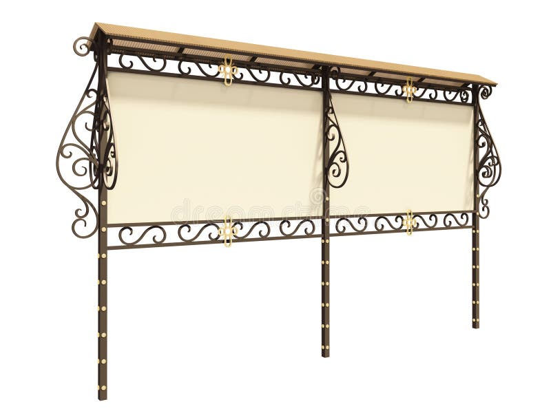 Information Board with No Information Stock Photo - Illustration of ...