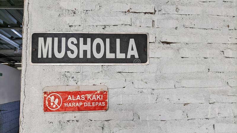 The Information Board Shows the Musholla or Mosque. Stock Photo - Image ...