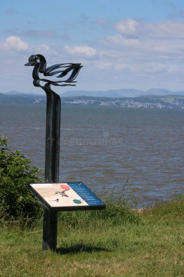Information Board and View Across Morecambe Bay Editorial Image - Image ...