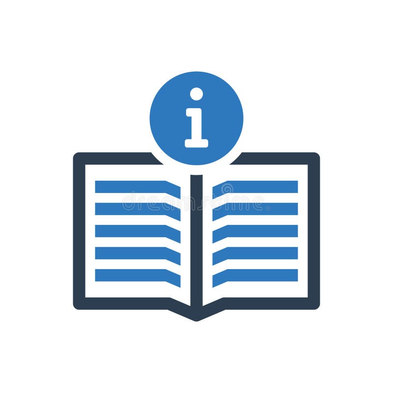 Information Book Icon - Knowledge Icon - Handbook Icon Stock ...