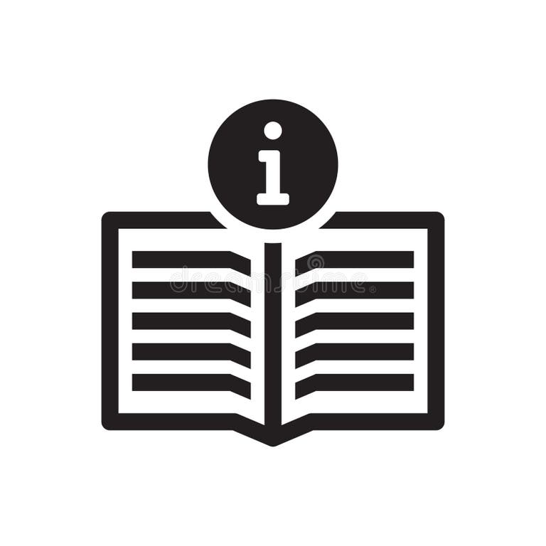 Information Book Icon - Knowledge Icon - Handbook Icon Stock ...