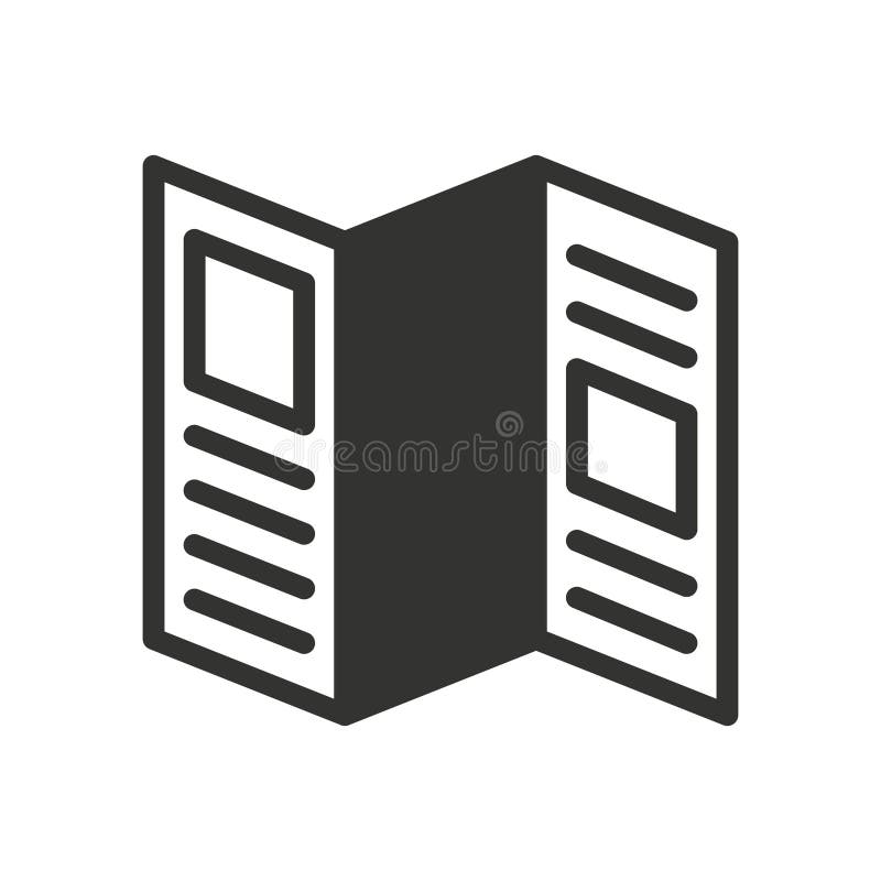 Information Booklet or Brochure Icon. Advertising Pamphlet Vector ...