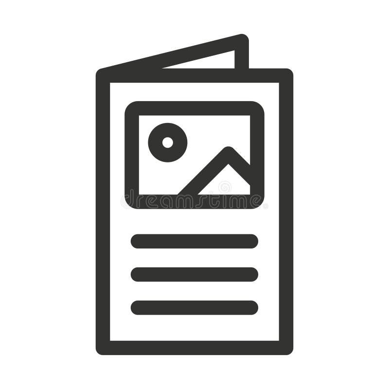 Information Booklet or Brochure Linear Icon. Advertising Pamphlet ...