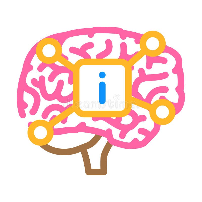 Information Brain Color Icon Vector Illustration Stock Vector ...