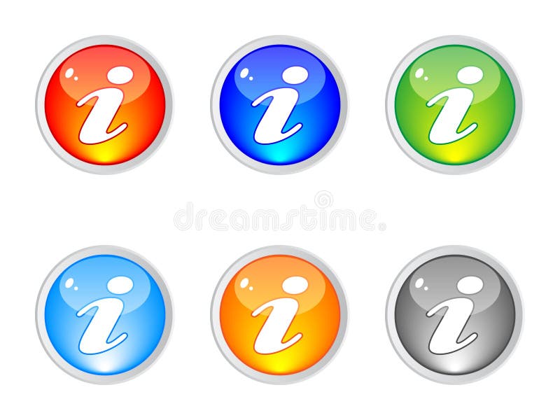 Information Buttons stock illustration. Illustration of color - 4095512