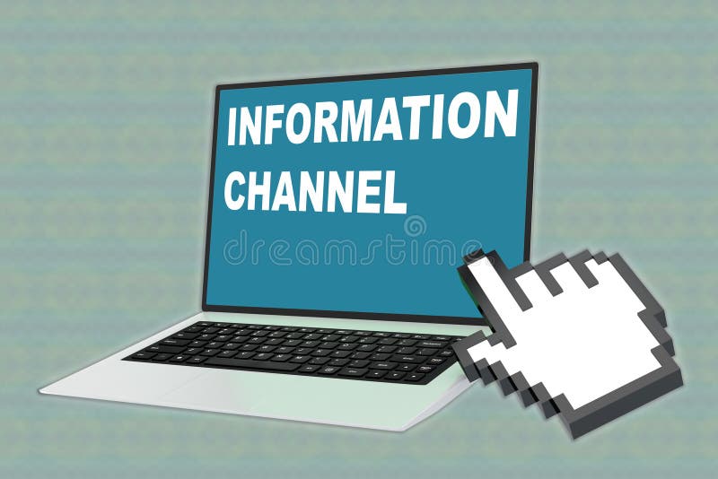 INFORMATION CHANNEL Concept Stock Illustration - Illustration of global ...