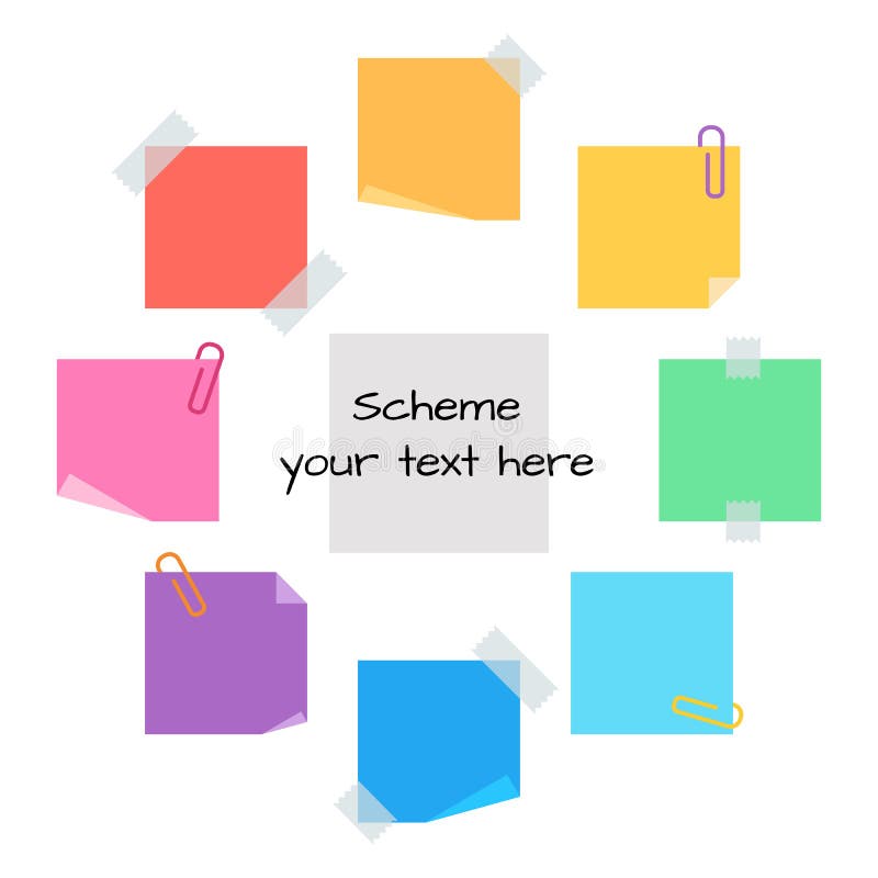 Information Circle Sticky Note Paper Stock Vector - Illustration of ...