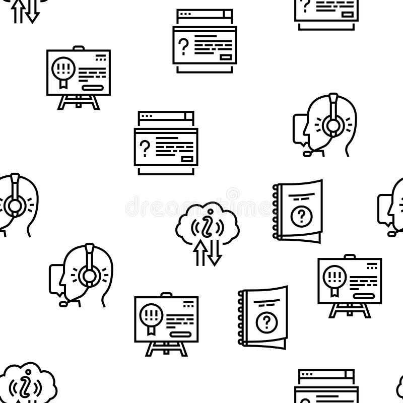 Information and Client Supporting Vector Seamless Pattern Stock Vector ...