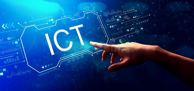 ICT - Information and Communications Technology Concept on Server Room ...