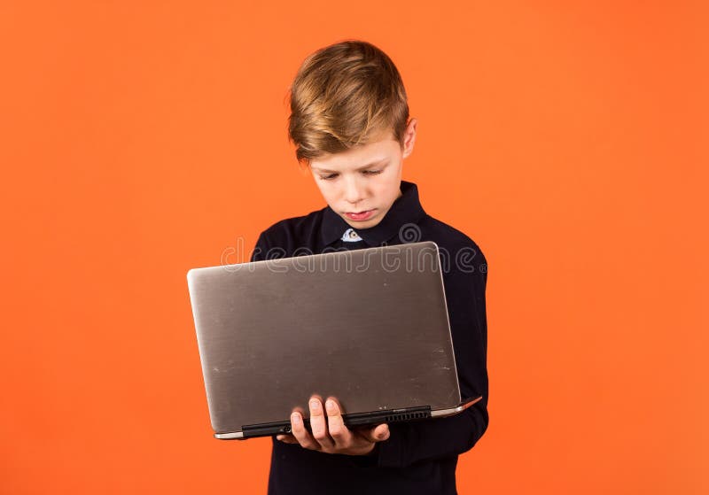 Information and Communications Technology. Little Boy Study Information ...