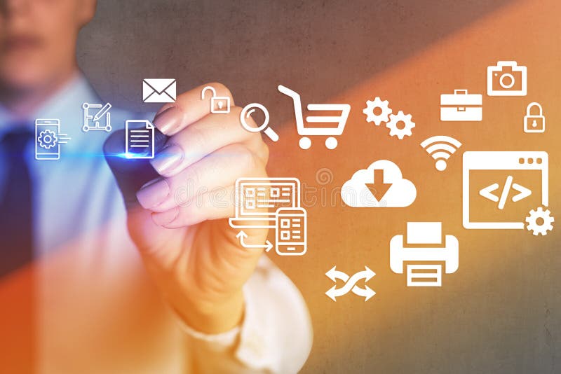 Information Computerization with Infographic Elements and Flat Icons ...