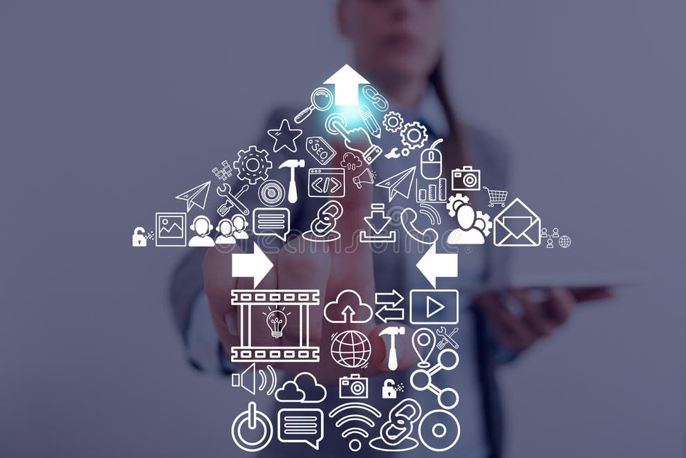 Information Computerization with Infographic Elements and Flat Icons ...