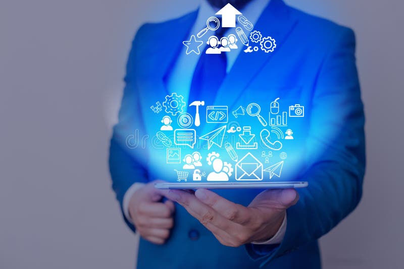 Information Computerization with Infographic Elements and Flat Icons ...