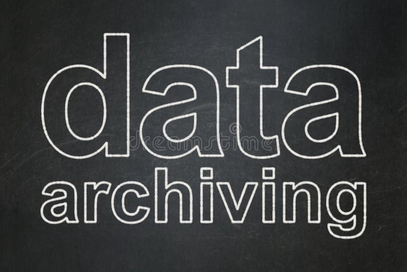 Information Concept: Data Archiving on Chalkboard Background Stock ...