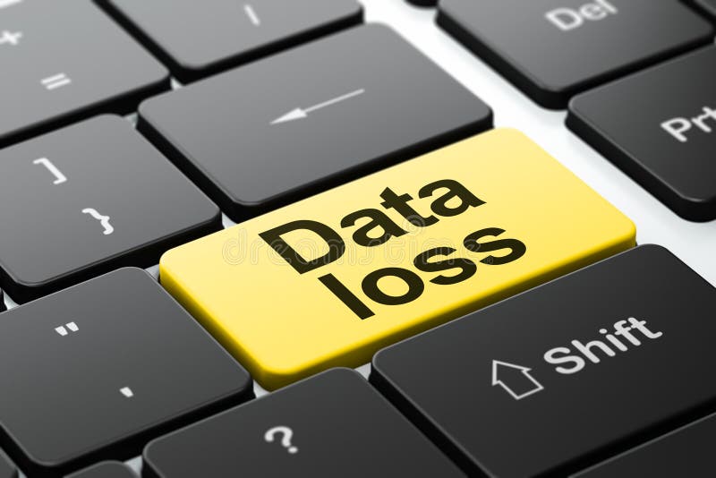 Information Concept: Data Loss on Computer Keyboard Background Stock ...