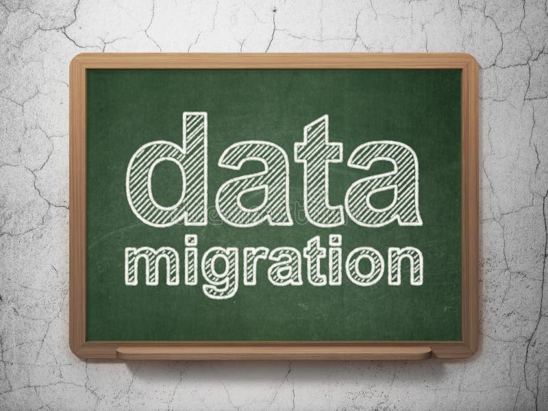 Information Concept: Data Migration on Chalkboard Stock Illustration ...