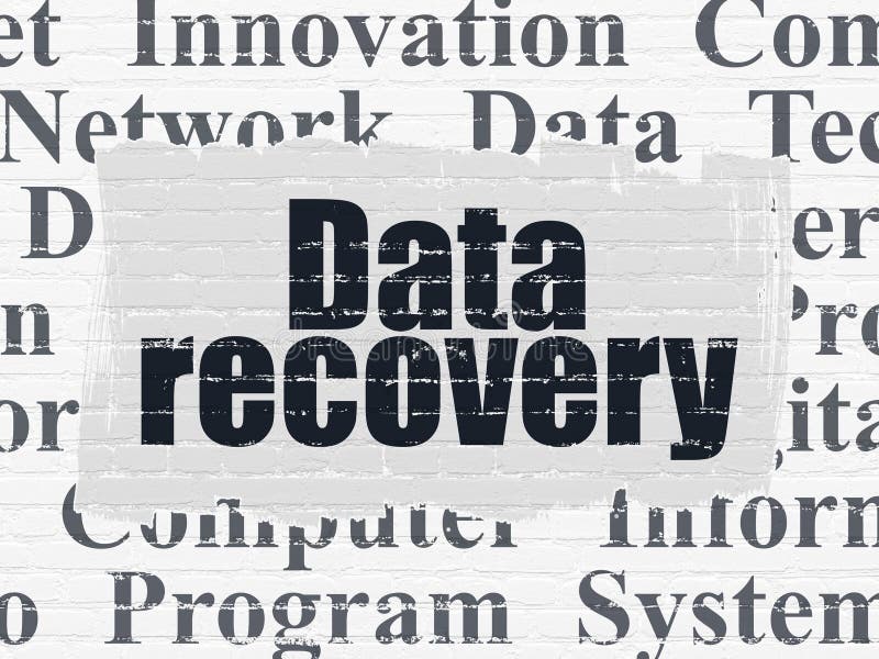 Information Concept: Data Recovery on Wall Background Stock ...