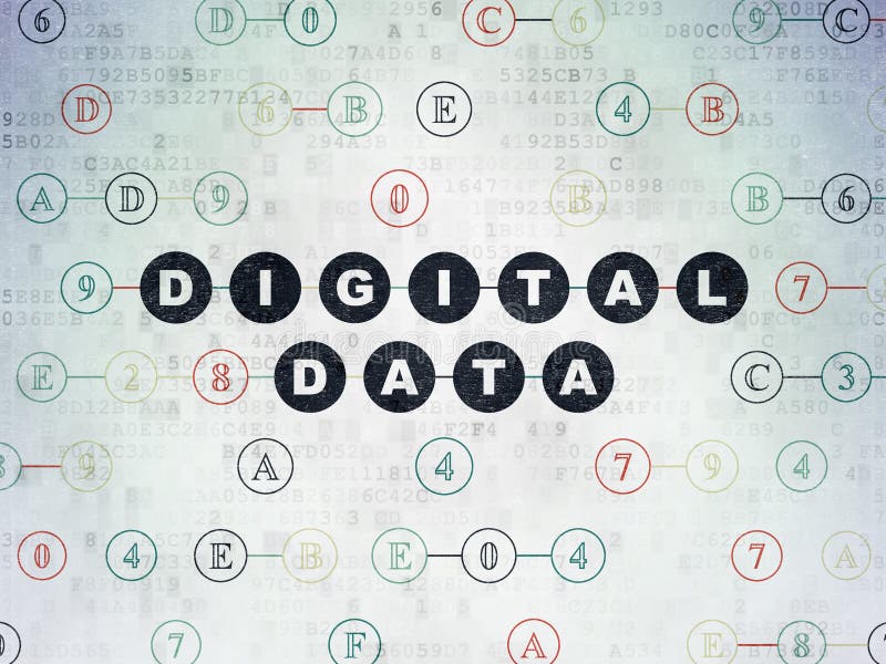 Information Concept: Digital Data on Digital Data Paper Background ...