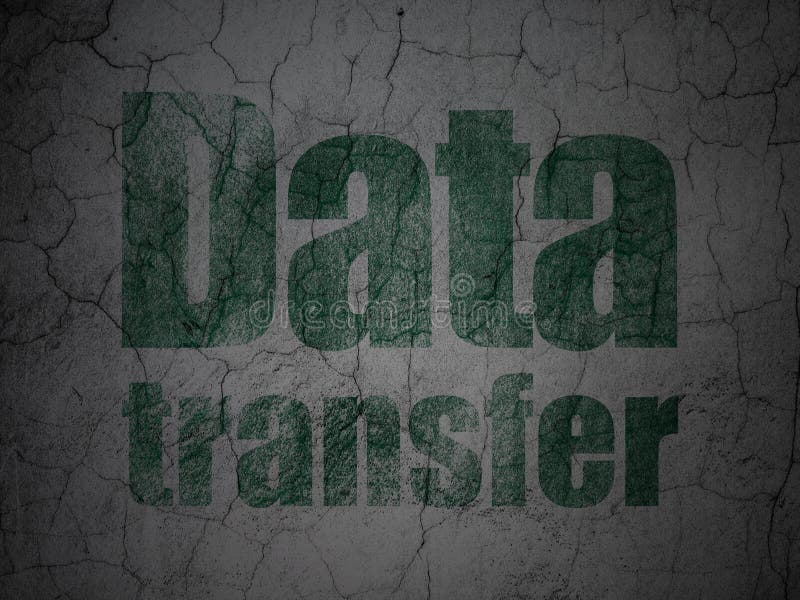 Information Concept: Data Transfer on Grunge Wall Background Stock ...
