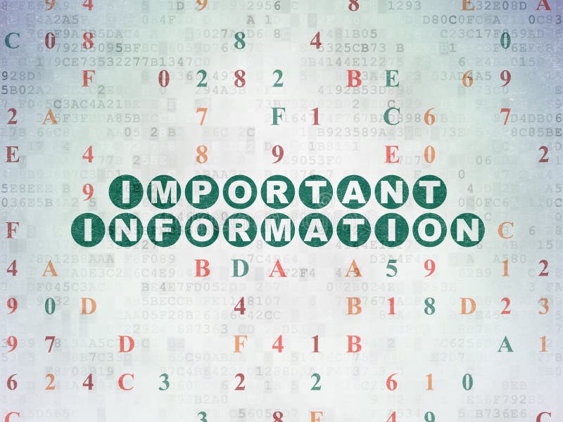 Information Concept: Important Information on Stock Illustration ...